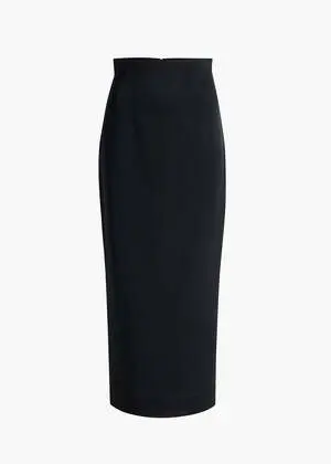 Khaite Loxley Leather Pencil Skirt - Black