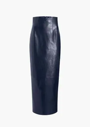 KHAITE Loxley Leather Pencil Skirt