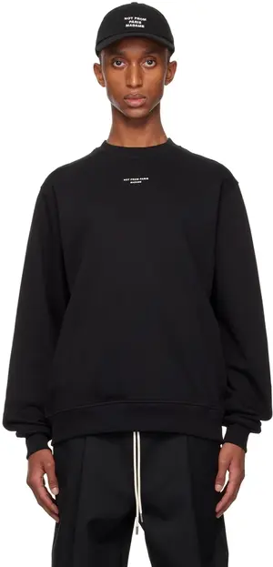 Drole De Monsieur Drôle De Monsieur 'Le Sweatshirt Slogan Classique' Sweatshirt - Black