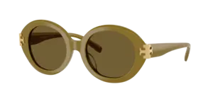Tory Burch Round Frame Sunglasses - Olive Brown