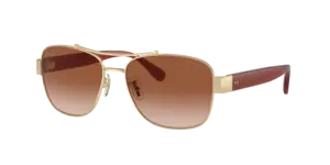 COACH Coach Aviator Sunglasses Brown Gradient