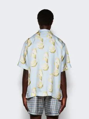 Givenchy Lemon Print Bowling Shirt - Blue