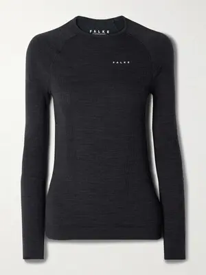 Falke Wool-blend Top - Black