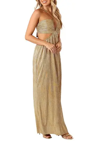 PETAL & PUP Beyz Plissé Maxi Dress