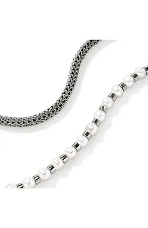 John Hardy Jh Essential Pearl Wrap Bracelet - Silver