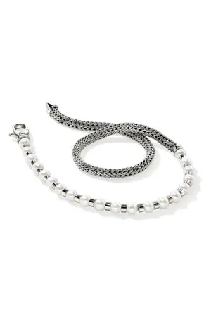 John Hardy Jh Essential Pearl Wrap Bracelet - Silver