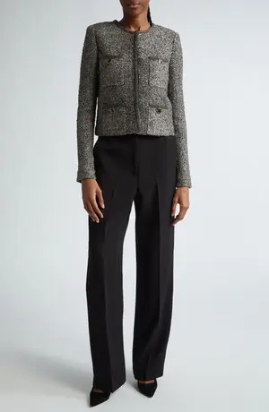 St. John Sequin Knit Crop Jacket