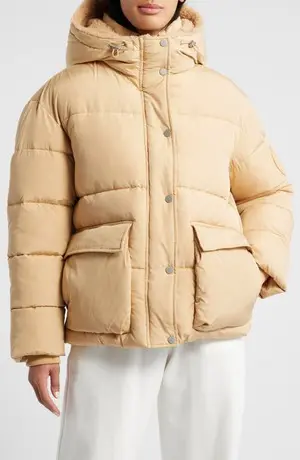 UGG UGG(r) Kennedy Water Resistant Hooded Puffer Jacket Oolong