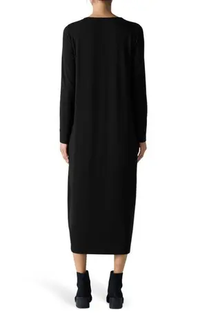 Eileen Fisher Long Sleeve Maxi Dress