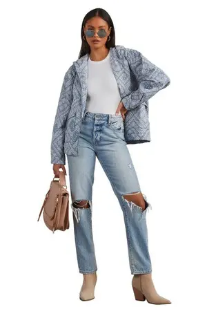 VICI Catie Paisley Quilted Hooded Jacket