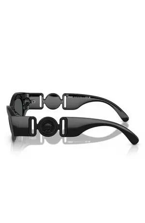 Versace 51mm Oval Sunglasses - Black