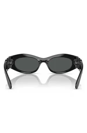 Versace 51mm Oval Sunglasses - Black