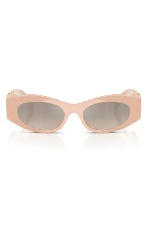 Versace 51mm Oval Sunglasses - Light Beige