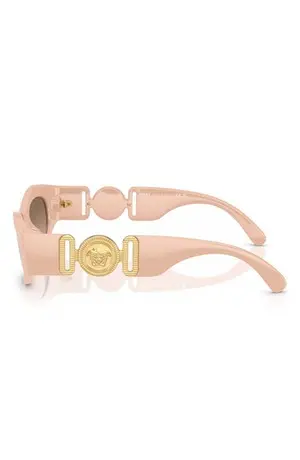 Versace 51mm Oval Sunglasses - Light Beige