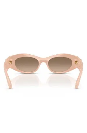 Versace 51mm Oval Sunglasses - Light Beige