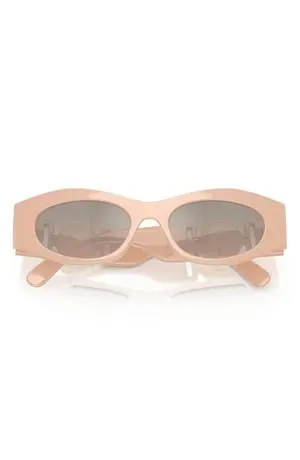 Versace 51mm Oval Sunglasses - Light Beige