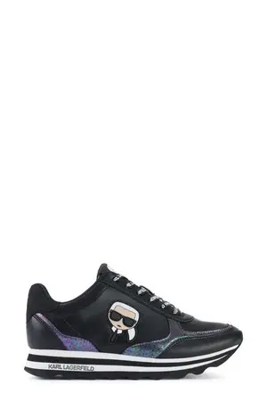 Karl Lagerfeld Paris Platform Sneaker - Black Multi