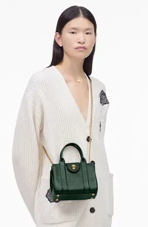 Marc Jacobs Mini Turnlock Leather Crossbody Tote