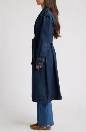 HIDDEN JEANS Classic Denim Trench Coat