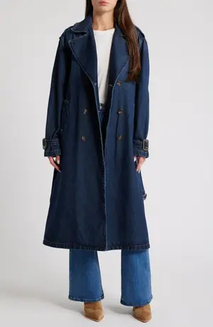 HIDDEN JEANS Classic Denim Trench Coat