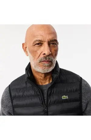 Lacoste Water Repellent Puffer Vest - Black