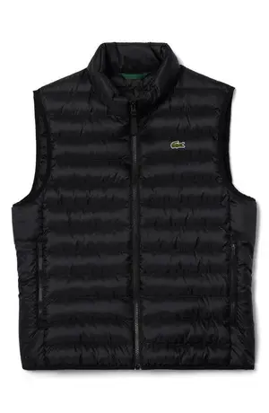 Lacoste Water Repellent Puffer Vest - Black