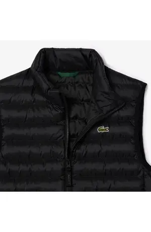 Lacoste Water Repellent Puffer Vest - Black