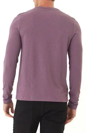 THREADS 4 THOUGHT Frederick Luxe Stretch Jersey Henley - Heather Ultra Maroon