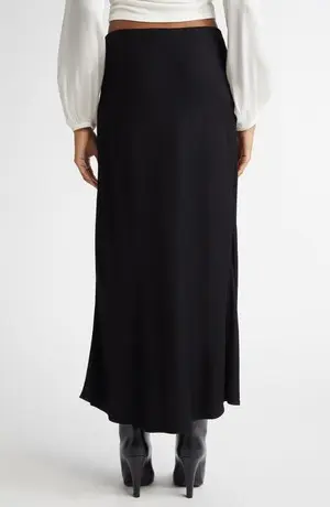 Bella Dahl Side Slit Bias Satin Maxi Skirt