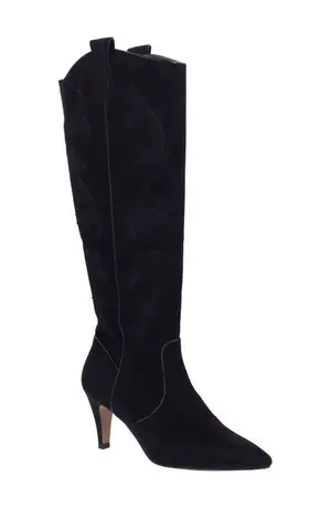 J. Reneé Siera Knee High Western Boot - Black