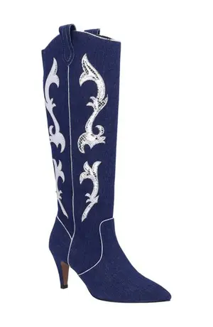 Women's Blue Knee High Boots