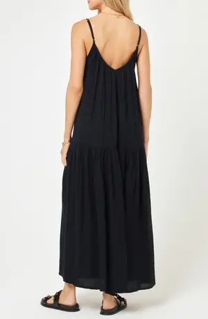L*Space Malibu Cover-up Maxi Dress - Black