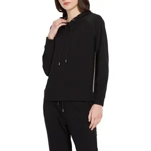 Lyssé Julia Beaded Trim Hoodie - Black
