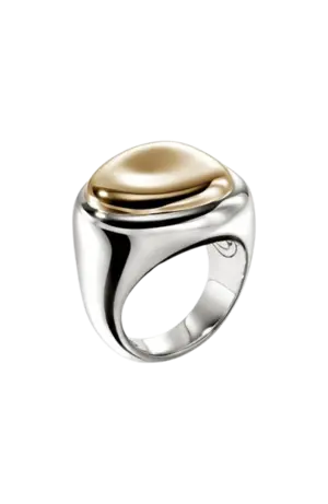 John Hardy Pebble Ring, Sterling Gold - Silver