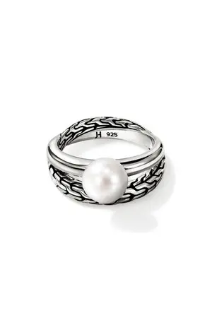 John Hardy Essentials Pearl Ring - Silver/pearl