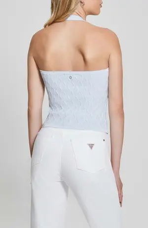 Guess Lucia Wavy Rib Halter Sweater