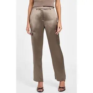 Guess Megan Satin Cargo Pants - Taupe
