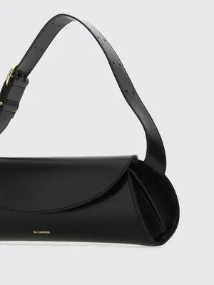 JIL SANDER Leather Shoulder Bag - Black