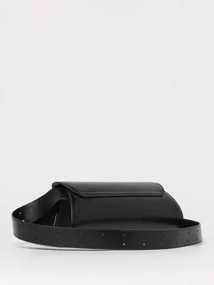 JIL SANDER Small Leather Shoulder Bag - Black