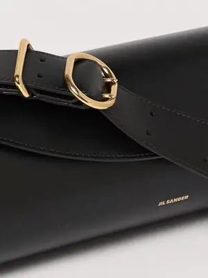 JIL SANDER Small Leather Shoulder Bag - Black