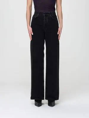 ANINE BING Hugh High-waisted Straight-leg Jeans - Black