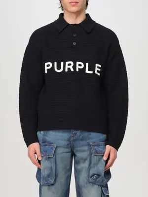 PURPLE BRAND Logo Knit Polo