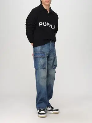 PURPLE BRAND Logo Knit Polo