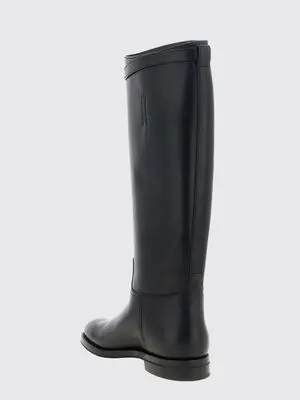 Church's Michelle Knee-high Calfskin Leather Boots With Side Buckle
