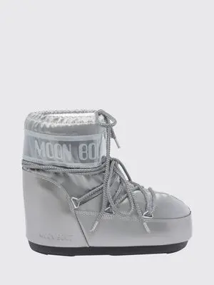 Moon Boot Icon Low Laminated Nylon Snow Boots In And Gold Silver