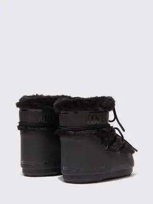 Moon Boot Icon Low Faux Fur Lace-up Snow Boots - Black