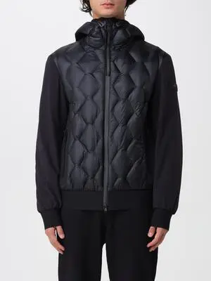Peuterey Peuterey Quilted Bomber Jacket With Hood Blue