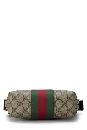 Gucci Original Gg Supreme Canvas Web Flat Messenger - Black
