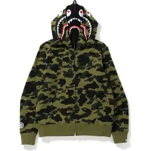 A BATHING APE 1st Camo Shark Full Zip Double Hoodie