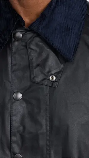 Barbour Beaufort Waxed Jacket - Navy